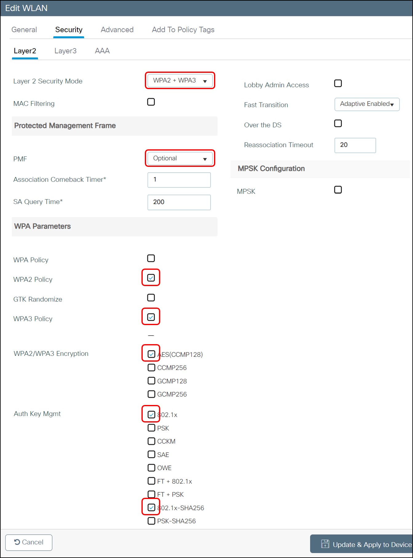 WPA3ブログ 第五回～設定やクライアント接続結果の紹介 Cisco編～｜技術ブログ｜C&S ENGINEER VOICE